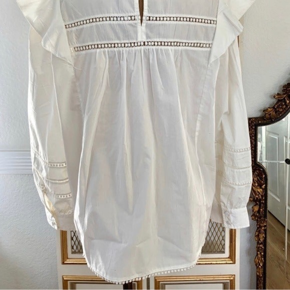 J. Crew | Tops | Jcrew Crocheted Lace Ruffle Top White Small | Poshmark
